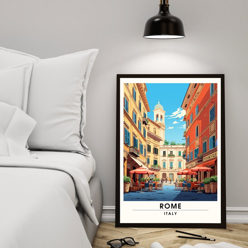 Rome Poster Rome Travel Poster Artistic Journey Print Italian Souvenirs ...