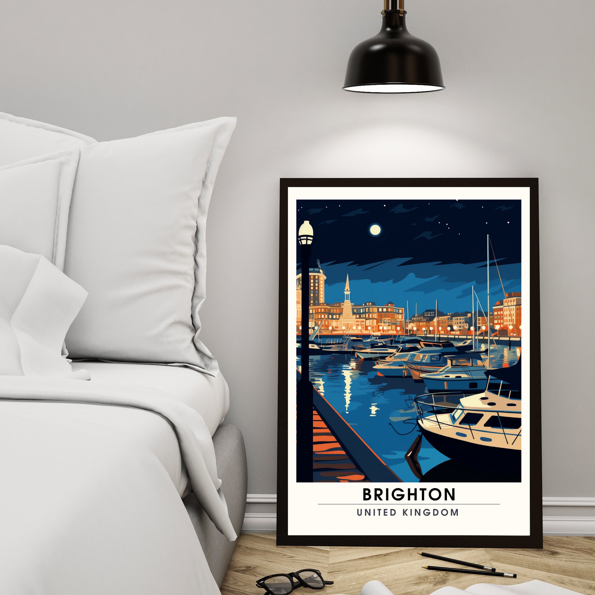Brighton Poster - Brighton Travel Poster - Brighton Print - Etsy