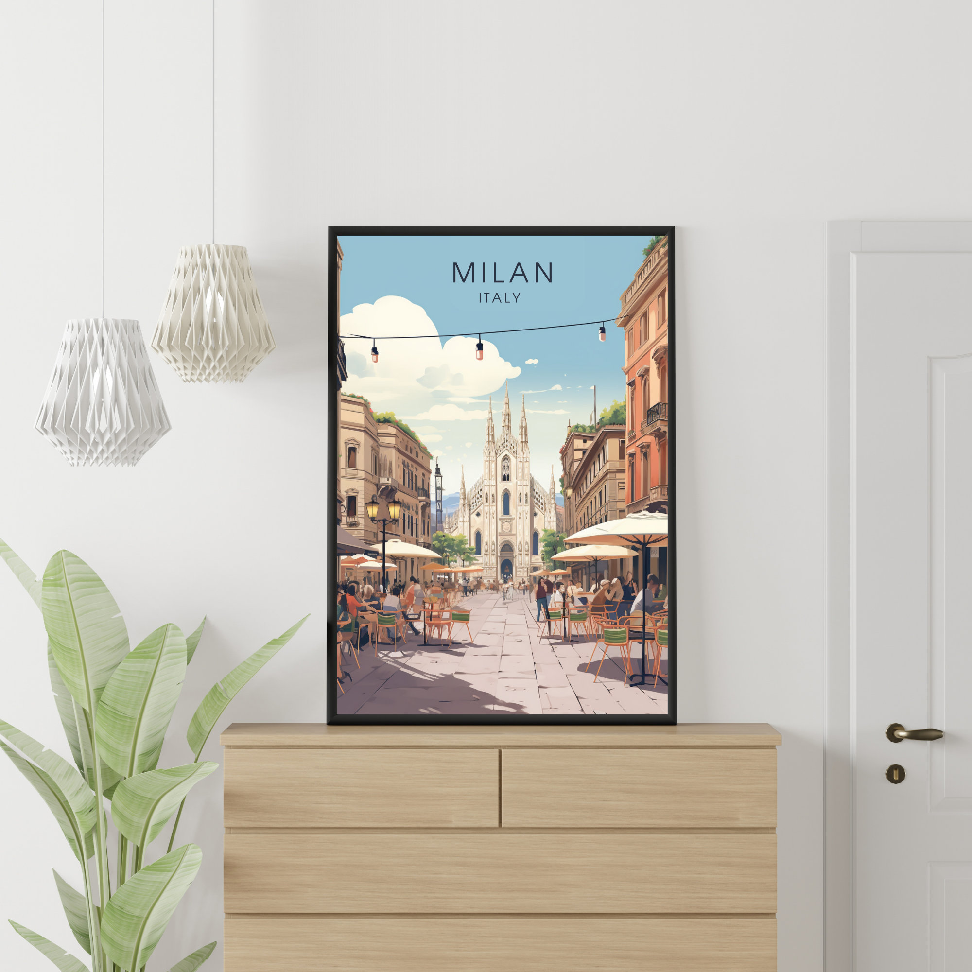 Milan Poster Travel Poster Italy Milan Duomo - Etsy