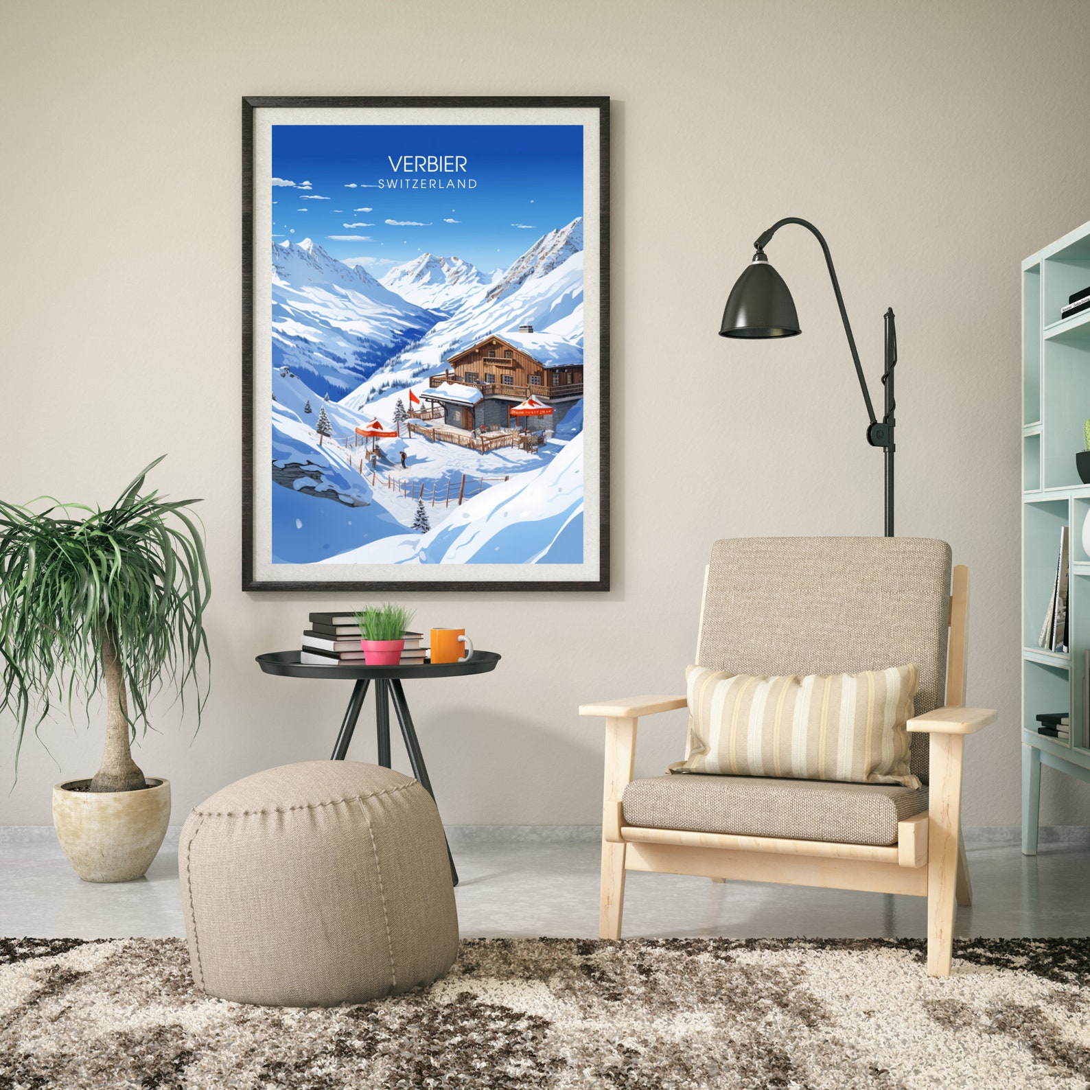 Poster Verbier, Switzerland | Printing Verbier | Verbier Travel Poster ...