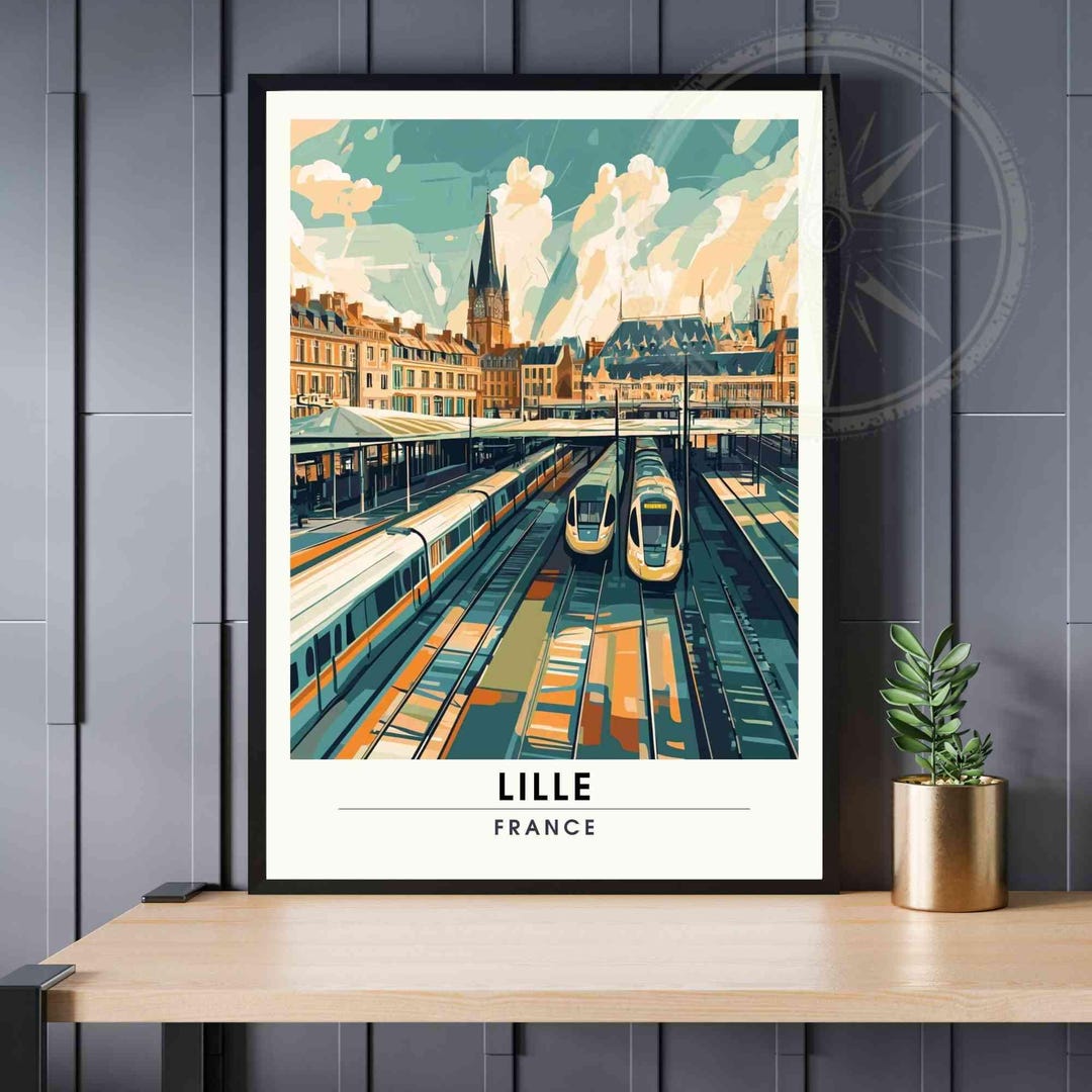 Lille Travel Poster | Lille Print, France - Lille Flandres - Etsy