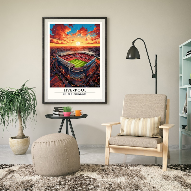 Liverpool Poster Liverpool Travel Print Liverpool Print, Anfield - Etsy 日本