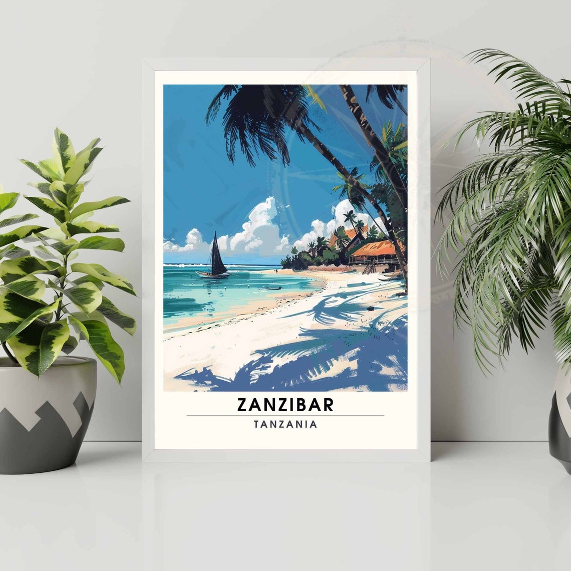 Zanzibar Print - Travel Print Zanzibar, Tanzania - Beach Poster - Etsy
