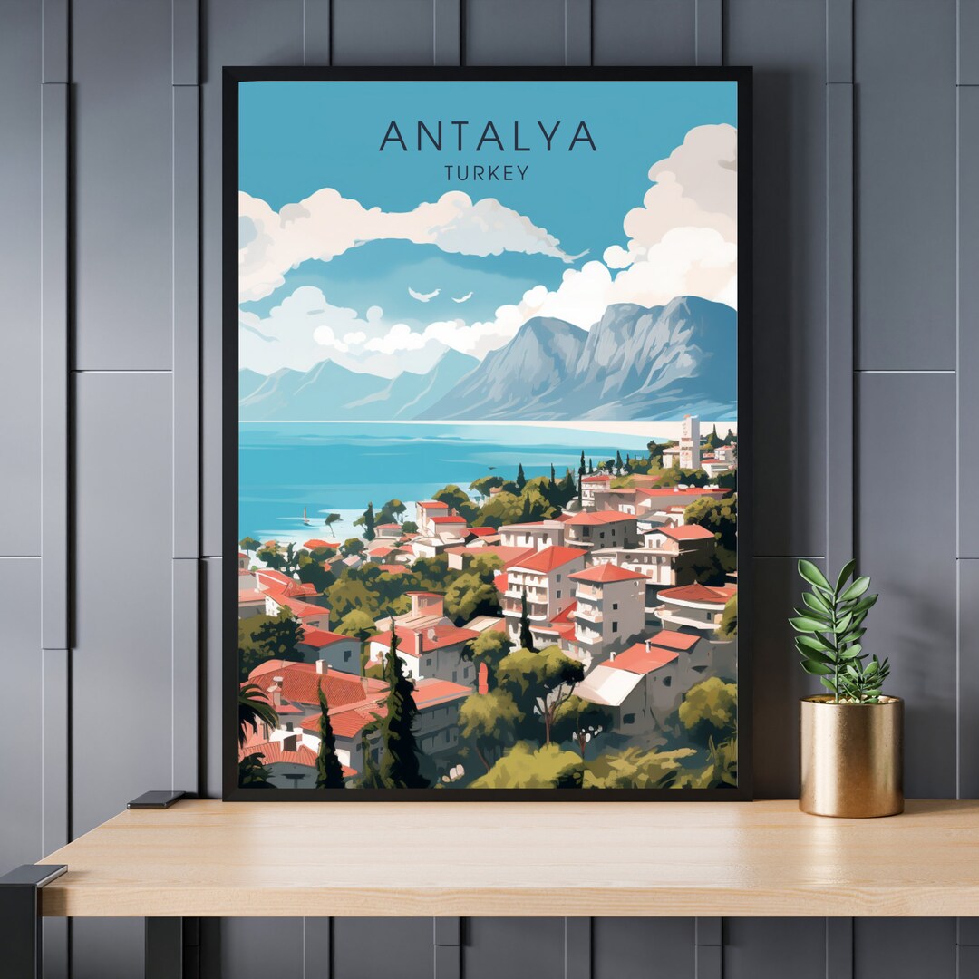 Antalya Poster, Turkey | Antalya Print | Turkey Travel Poster - Etsy UK