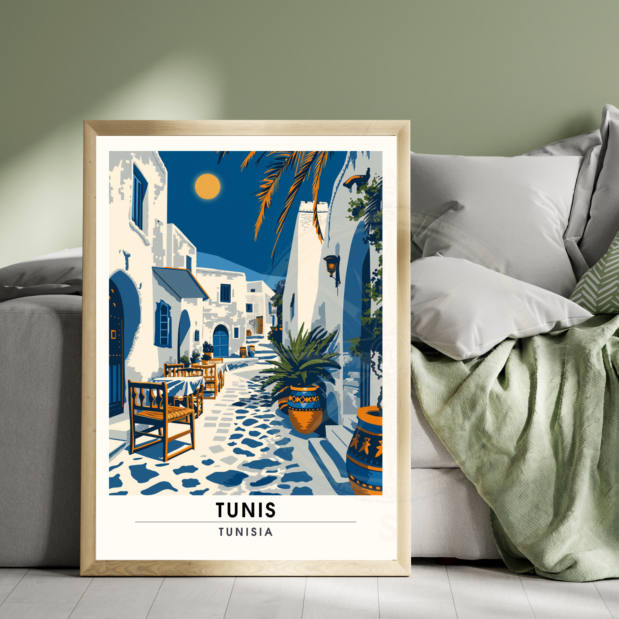 Poster Tunis, Tunisia Tunis Print Si Bou Said - Etsy