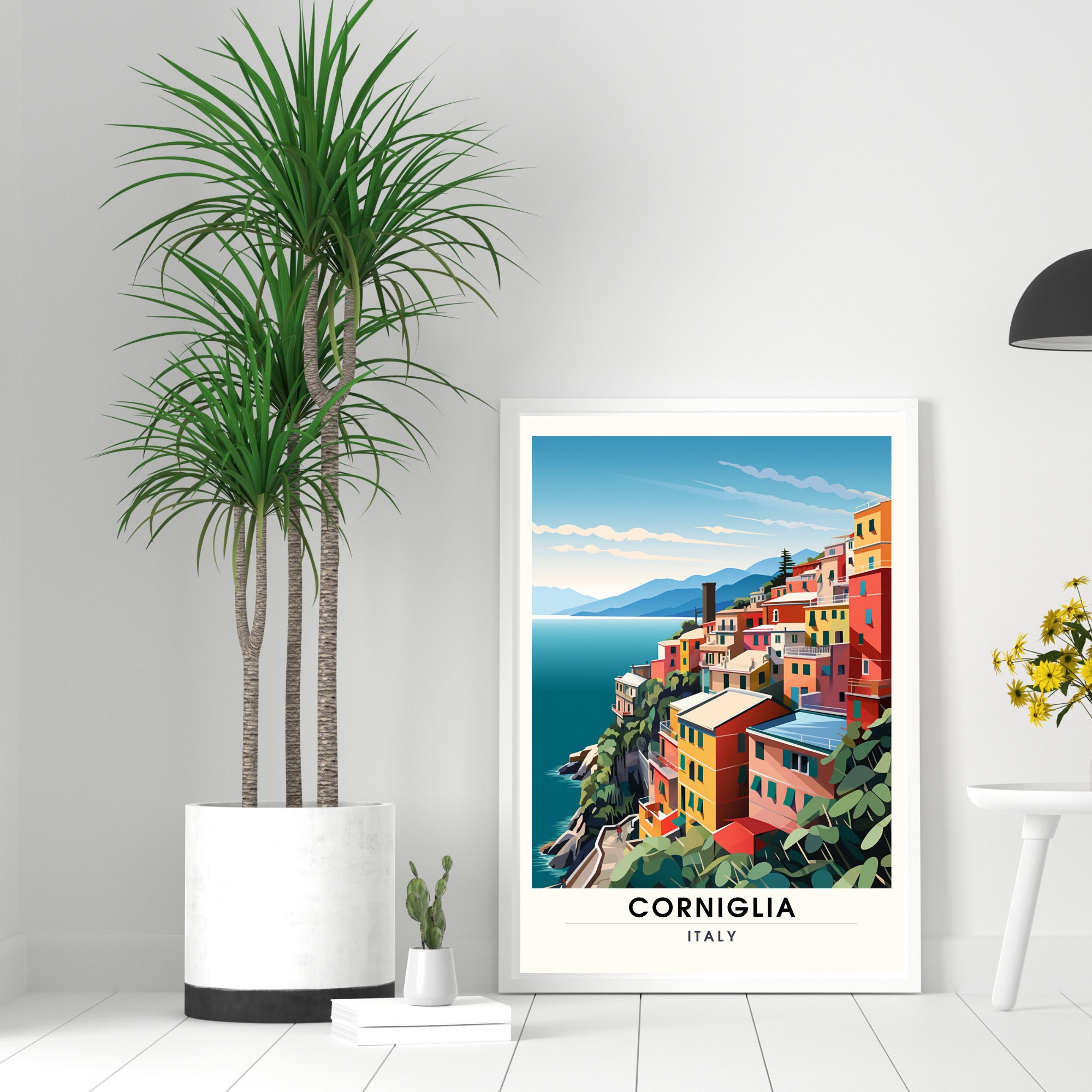 Poster Corniglia, Italy Corniglia Travel Print the Picturesque Beauty ...