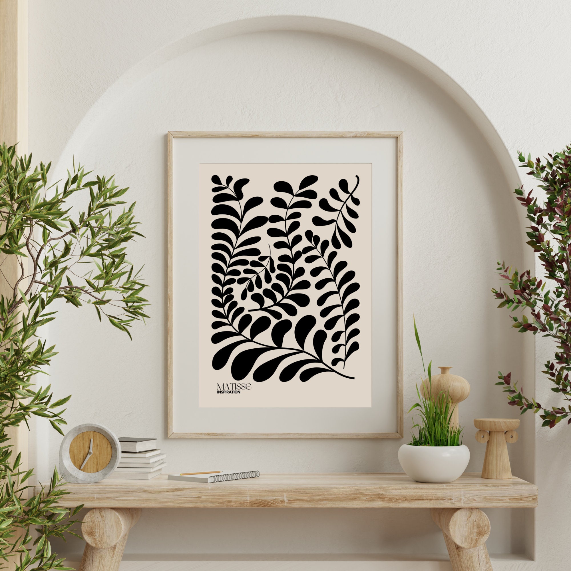 Art mural botanique inspiration Henri Matisse Art mural beige - Etsy.de