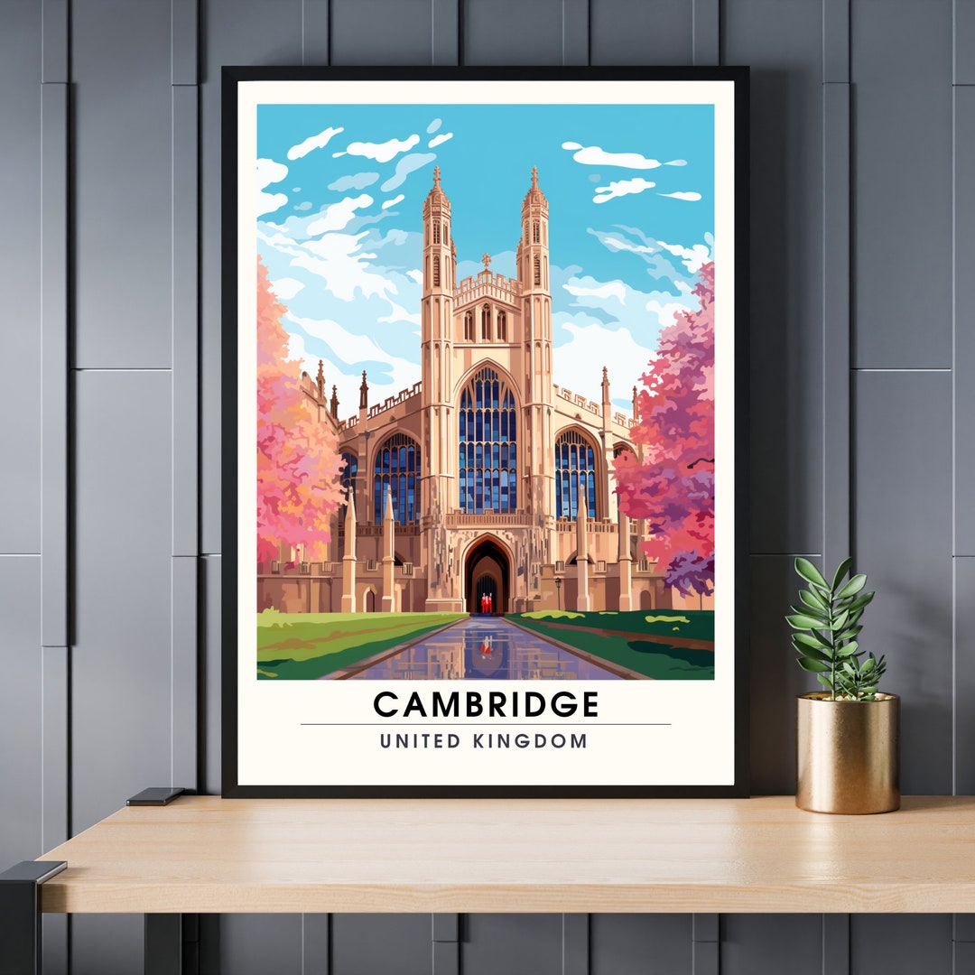 Cambridge Poster | Cambridge Travel Print | Cambridge Print ...