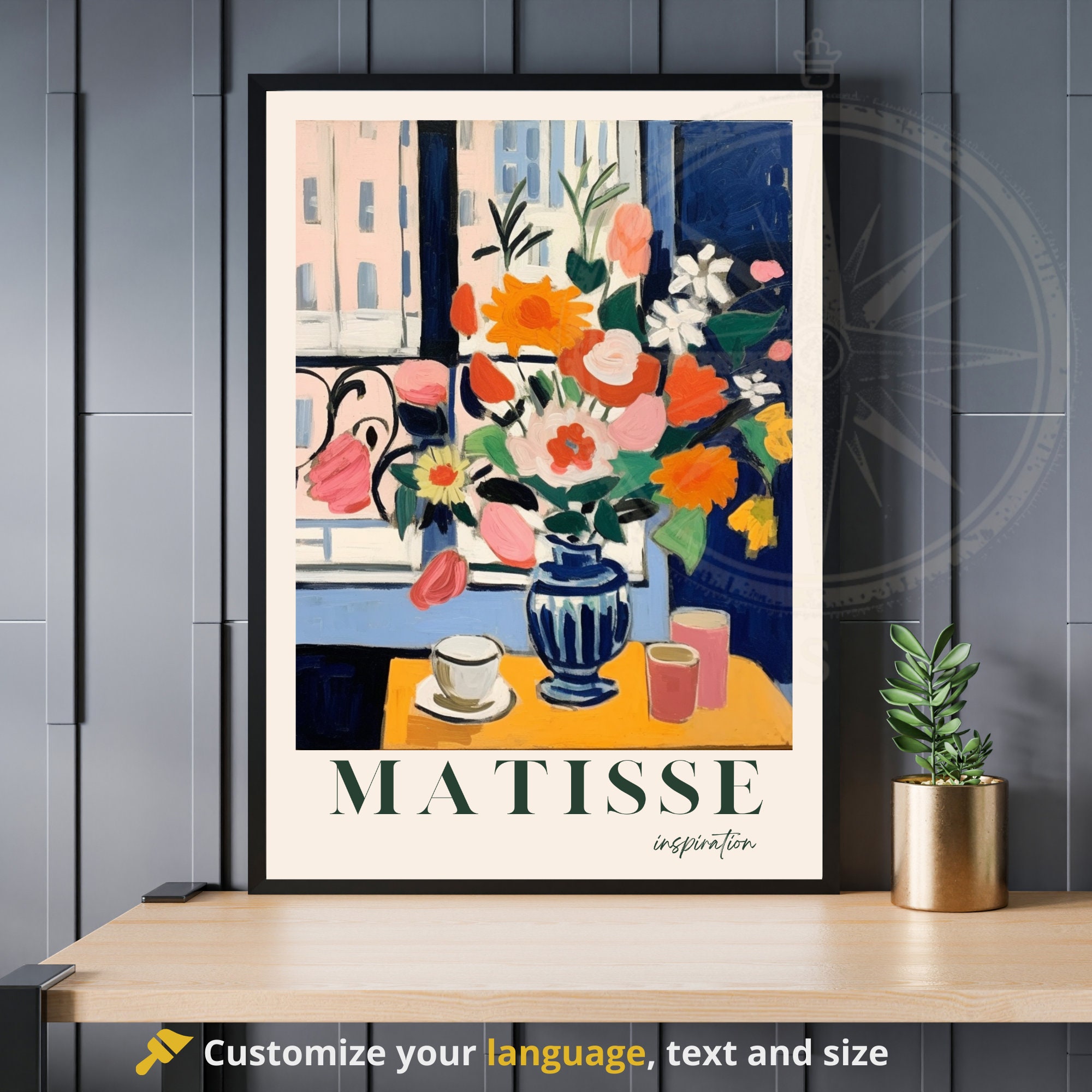 Matisse Print | Henri Matisse Inspired Print | Vase and Flowers - Etsy