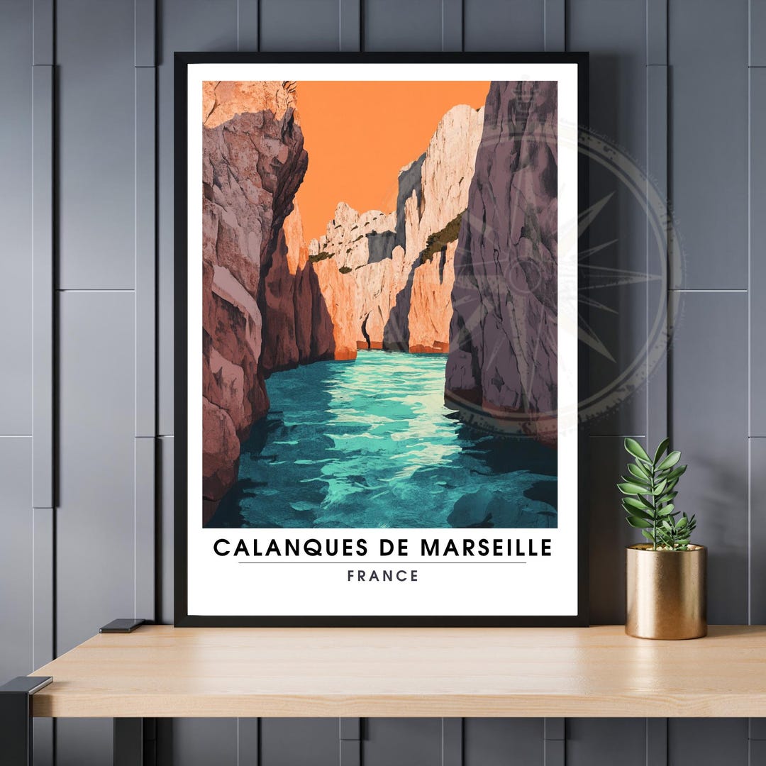 Print France | Poster Calanques of Marseille | Print Calanques of ...