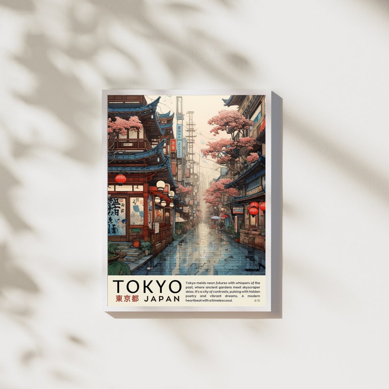 Tokyo Print Tokyo Vintage Poster Ukiyo-e Poster Japan Poster - Etsy UK