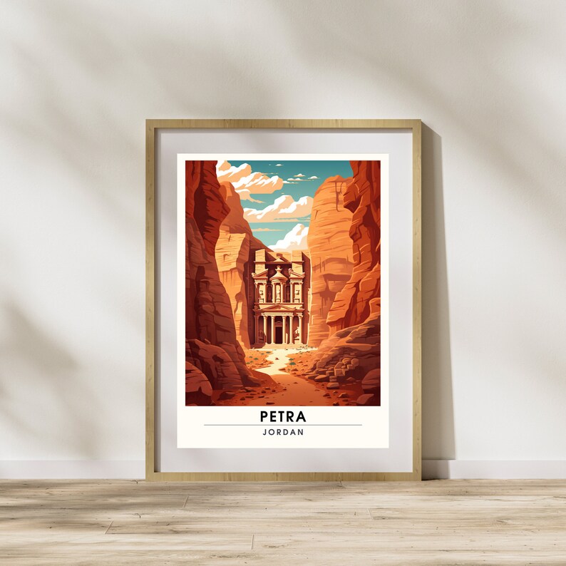 Print Petra, Jordan | Petra Travel Poster - Etsy