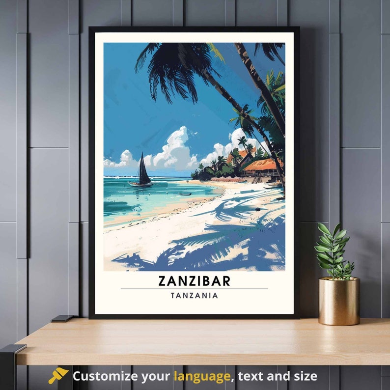 Zanzibar Print - Travel Print Zanzibar, Tanzania - Beach Poster - Etsy