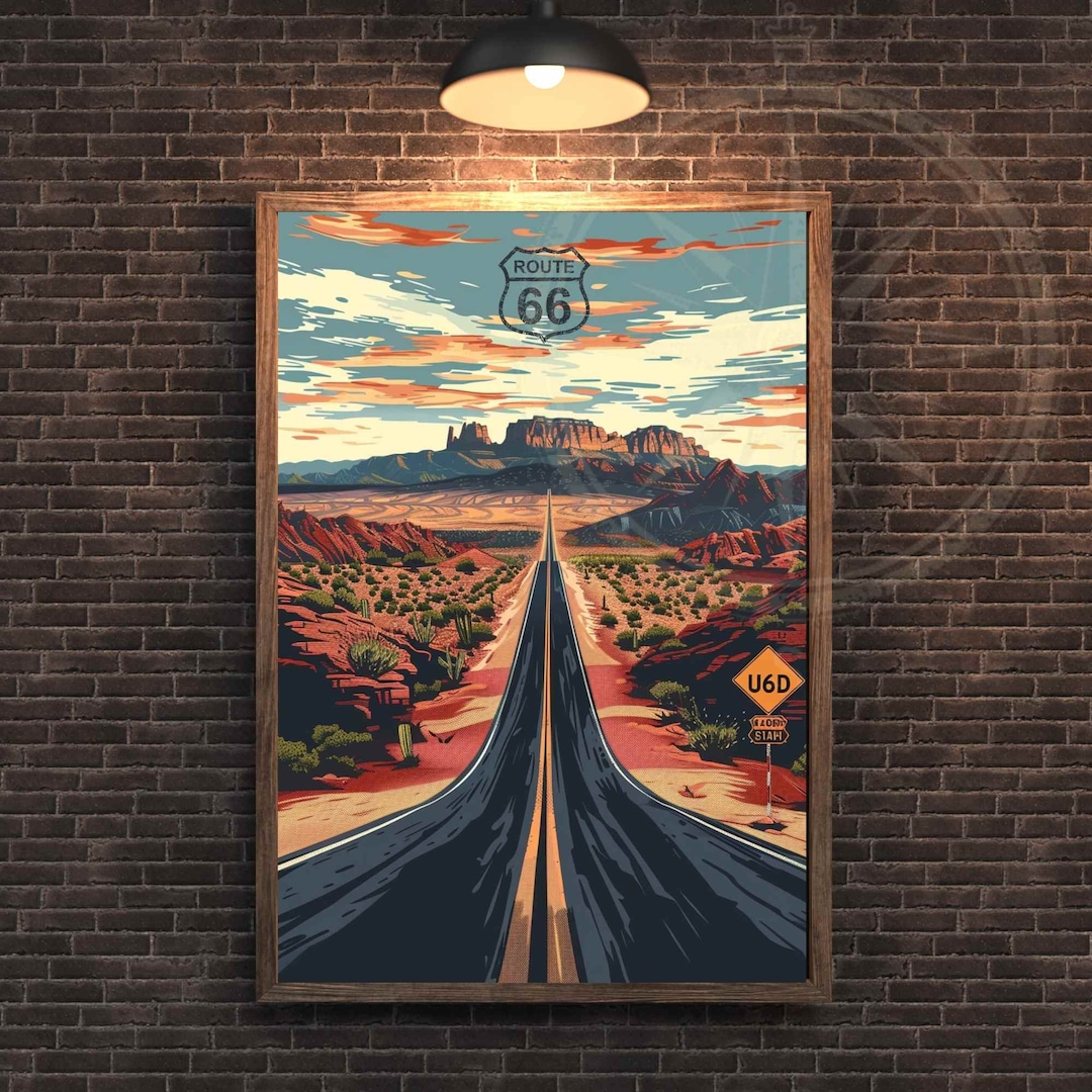 Route 66 Poster | Route 66 Travel Poster | America Poster - Etsy
