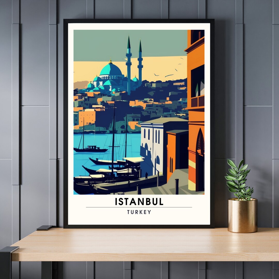 Istanbul Printing | Istanbul Travel Print | Poster Türkiye - Etsy