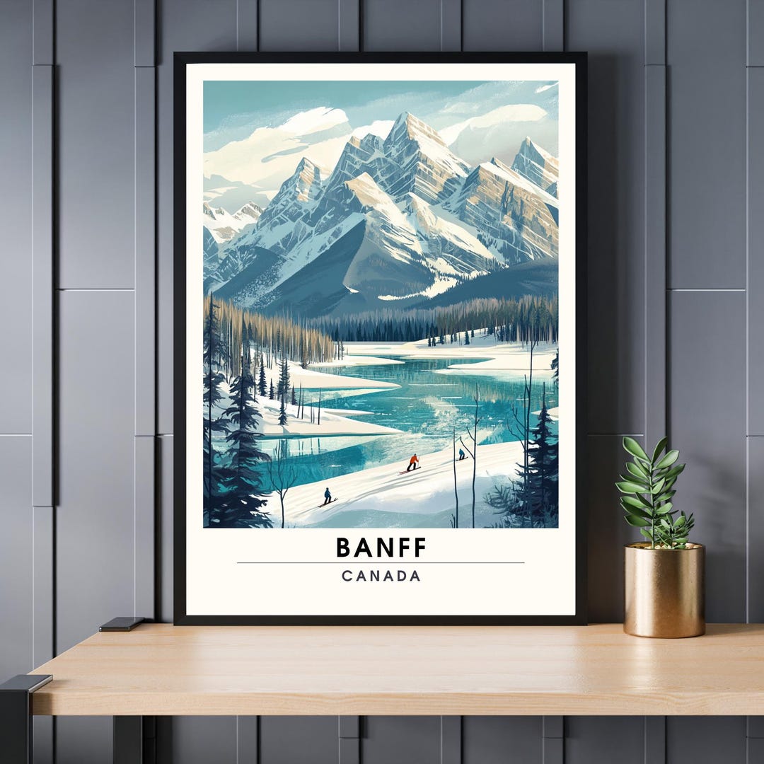 Banff Poster, Switzerland | Banff Print, Ski Poster - Etsy UK