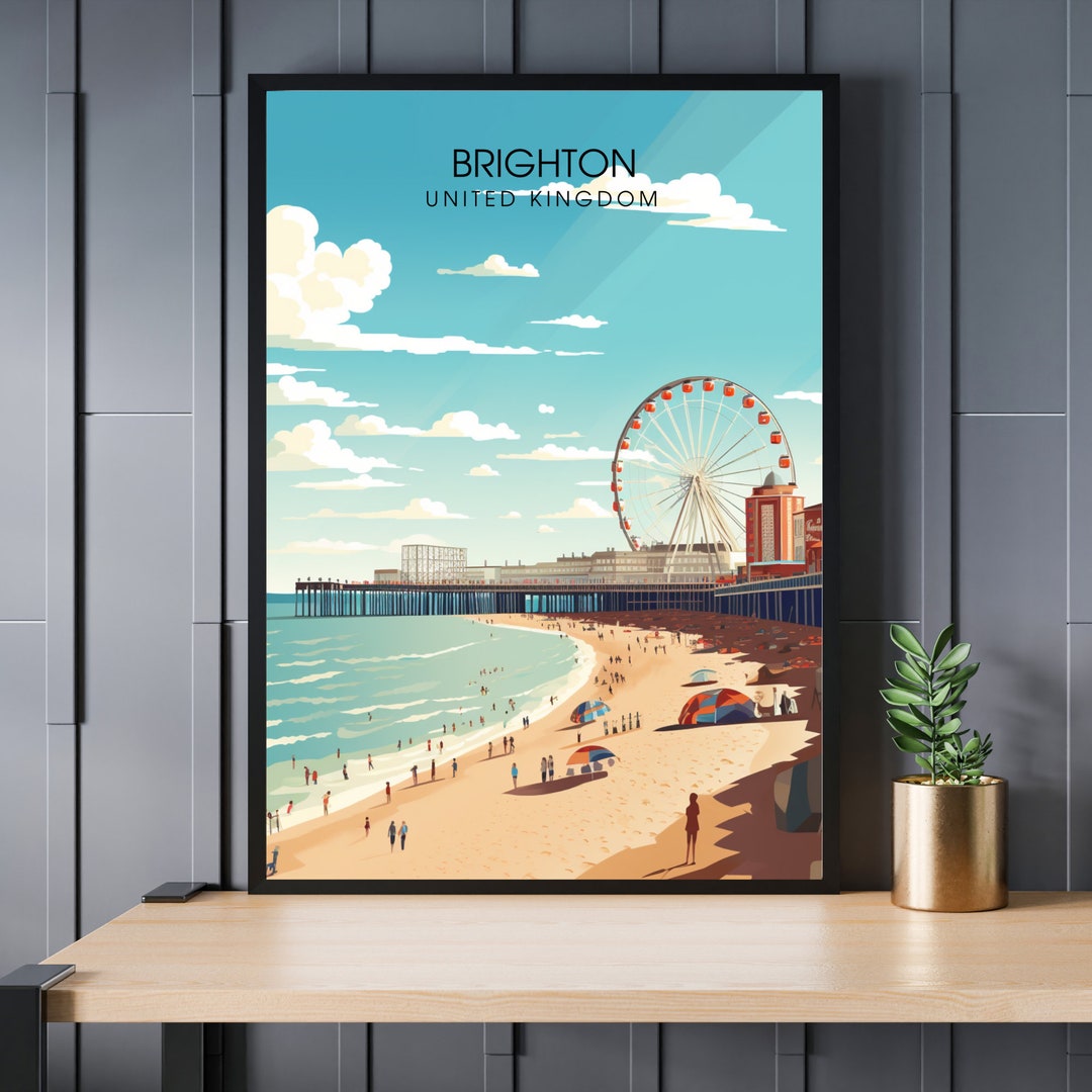 Brighton Poster Brighton Reisedruck Künstlerischer - Etsy.de