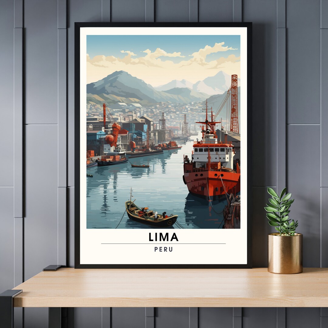 Printing Lima, Peru Travel Poster Lima, Peru Port of Lima - Etsy
