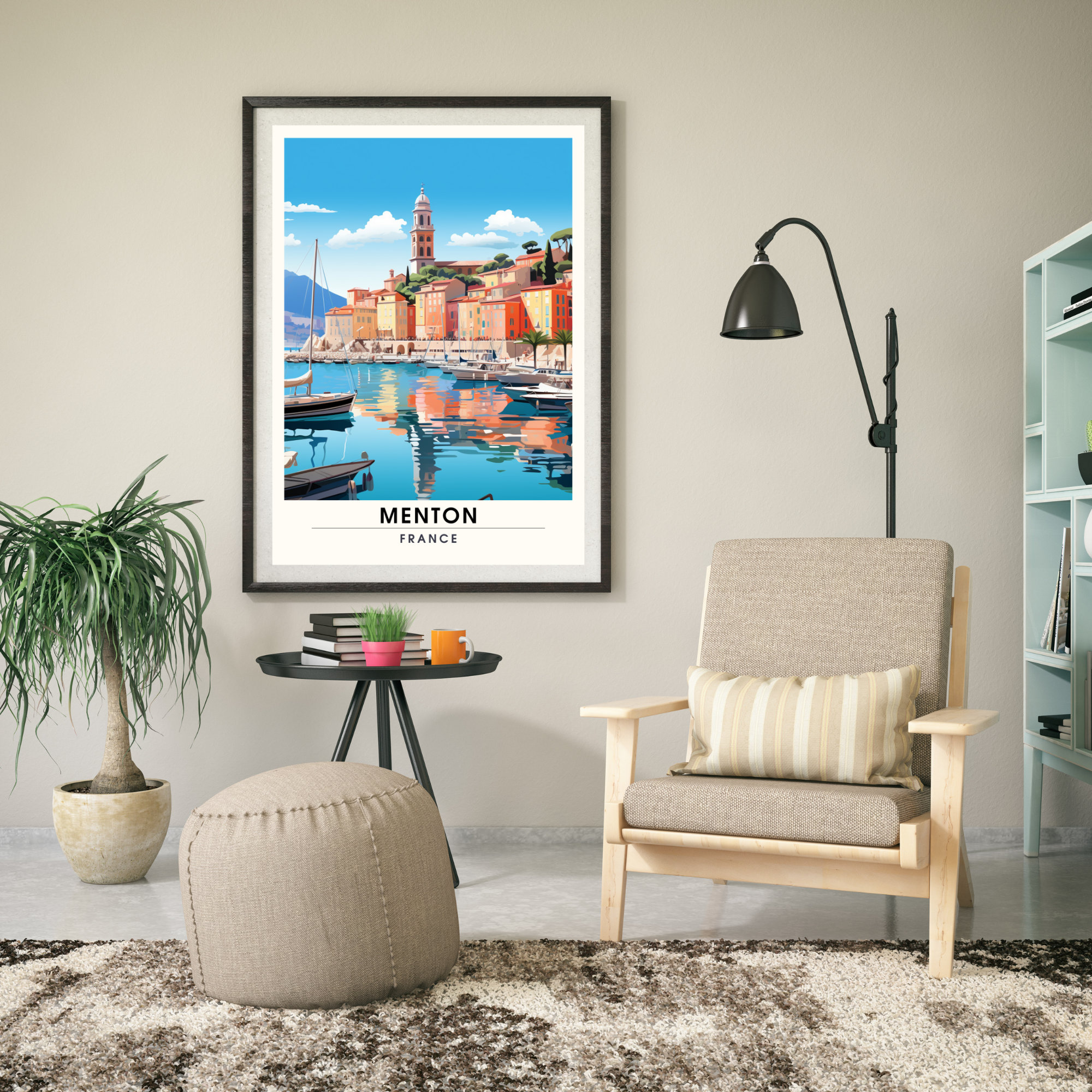 Menton Poster | Menton Print | Travel Poster Menton, France | French ...