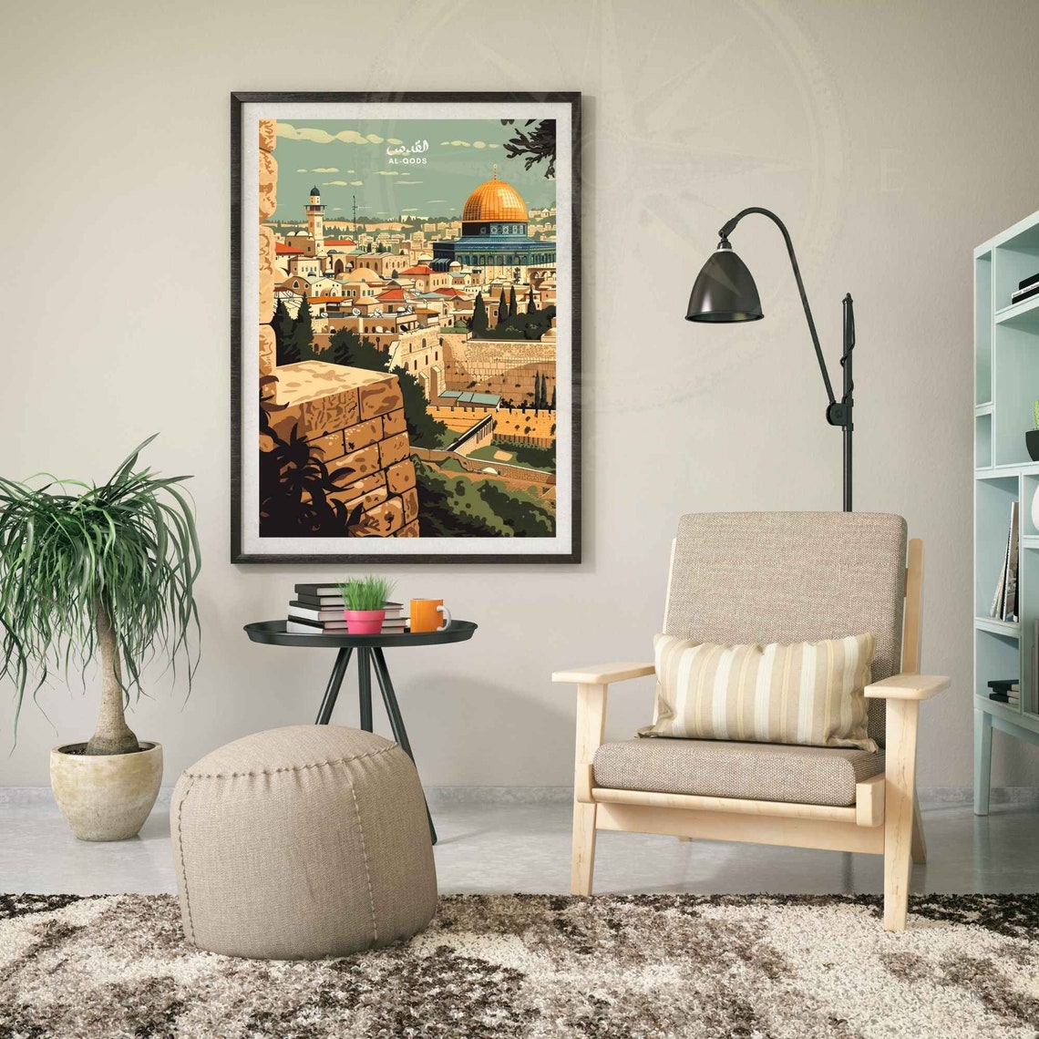 Al-quds Poster - Jerusalem Travel Print, View of Dome of the Rock - Al ...