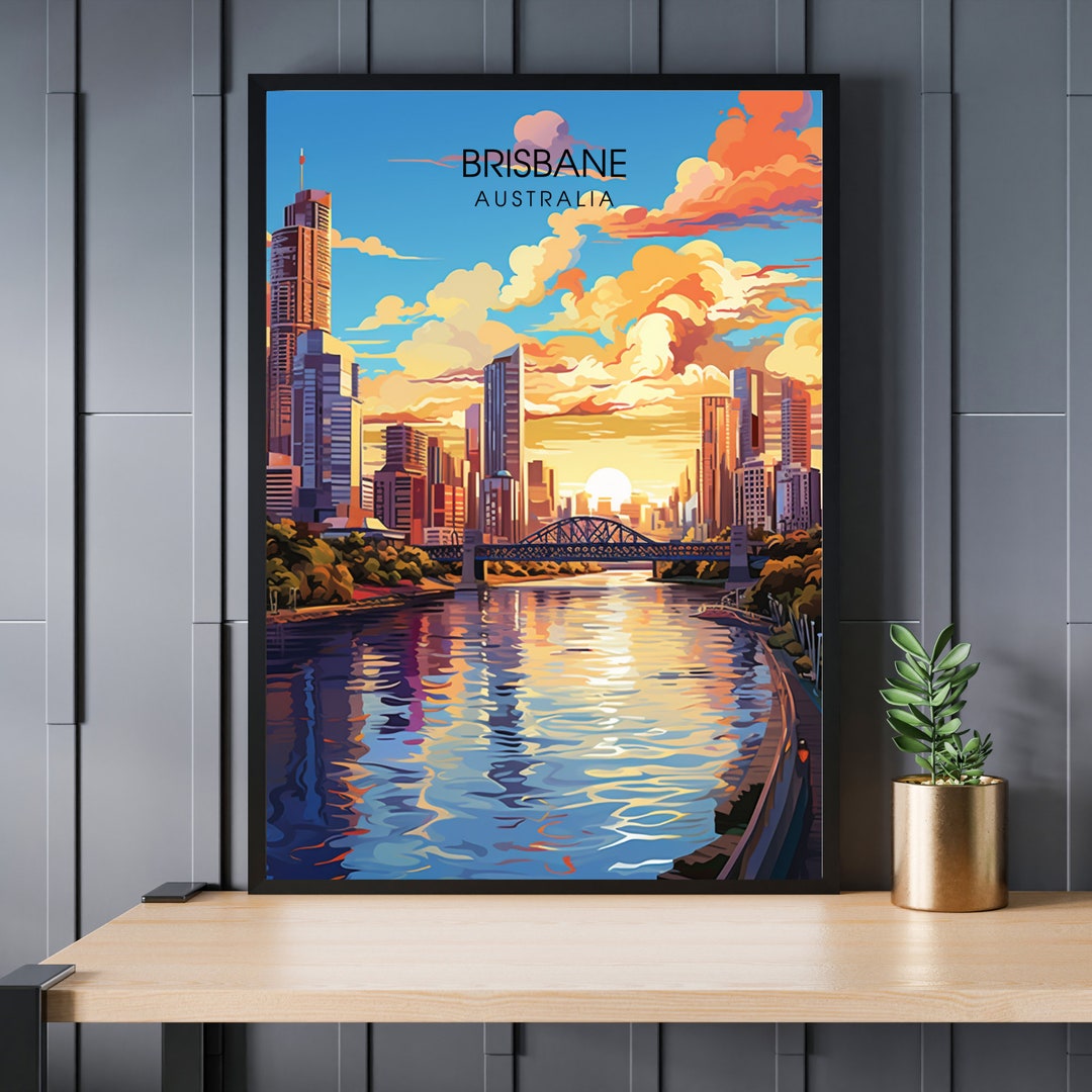 Brisbane-Poster | Brisbane Reisedruck | Brisbane Druck | Australien ...