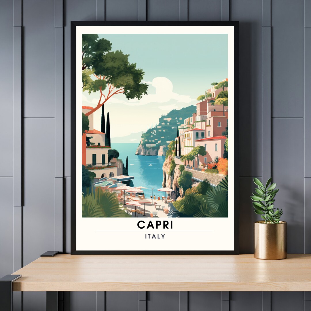 Capri Print | Capri Travel Poster - Etsy