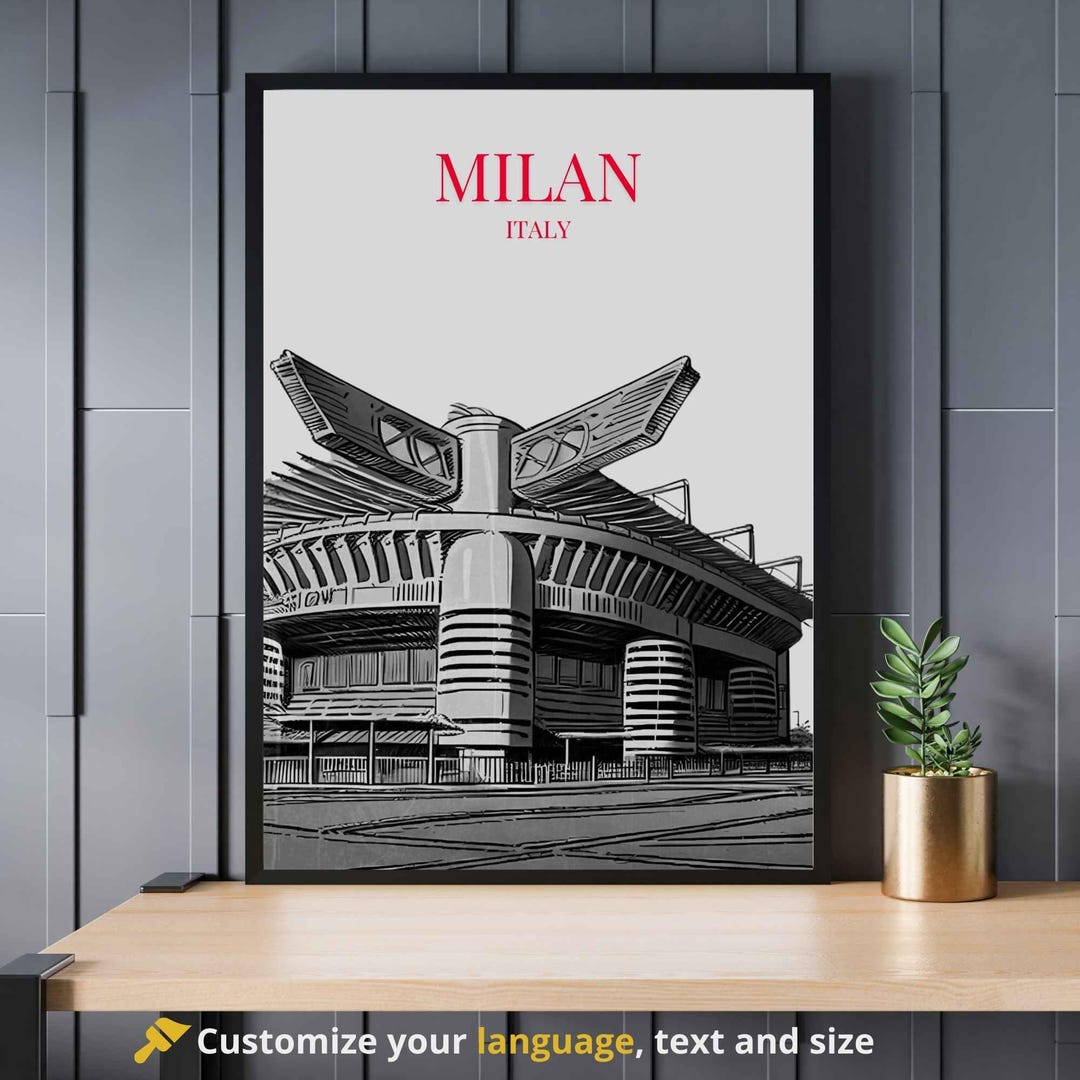 Poster Milan, Italy San Siro Stadium Poster Milan Print - Etsy