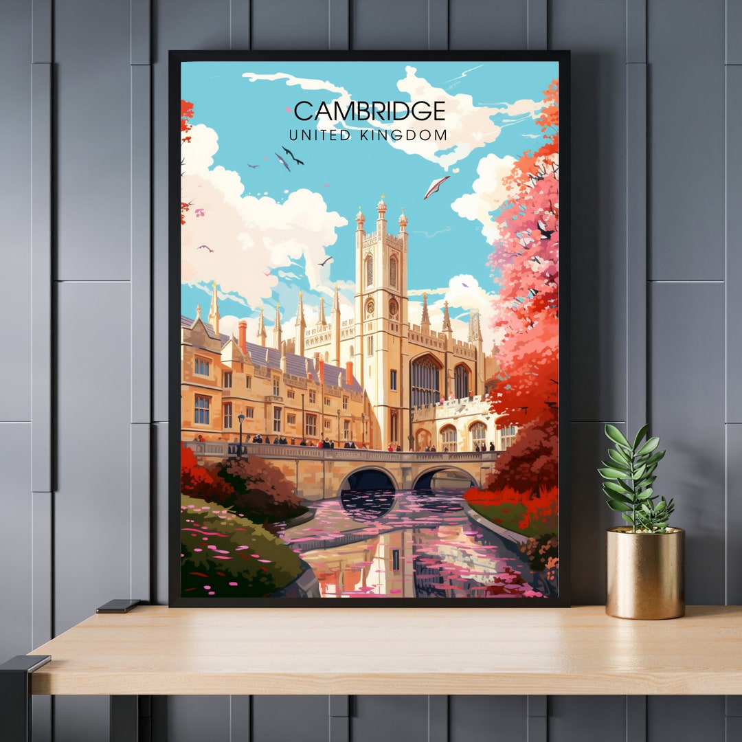 Cambridge Poster Cambridge Travel Print Cambridge Print University of ...