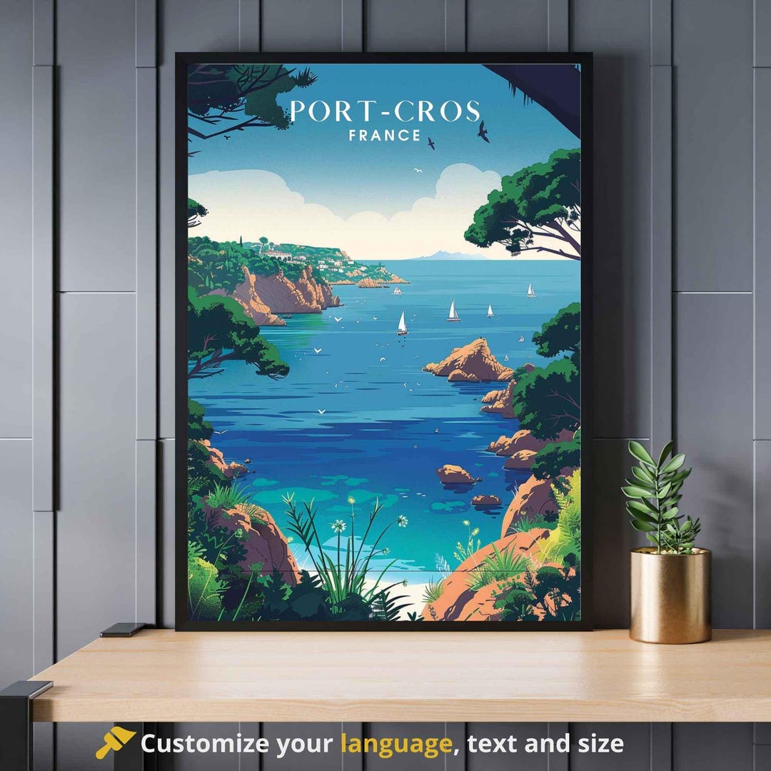 Port-Cros, Frankreich Poster Port-Cros Reisedruck Reiseposter - Etsy.de