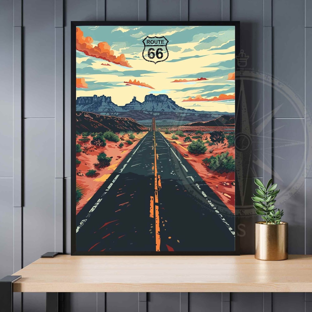 Route 66 Poster | Route 66 Travel Poster | USA Poster - Etsy