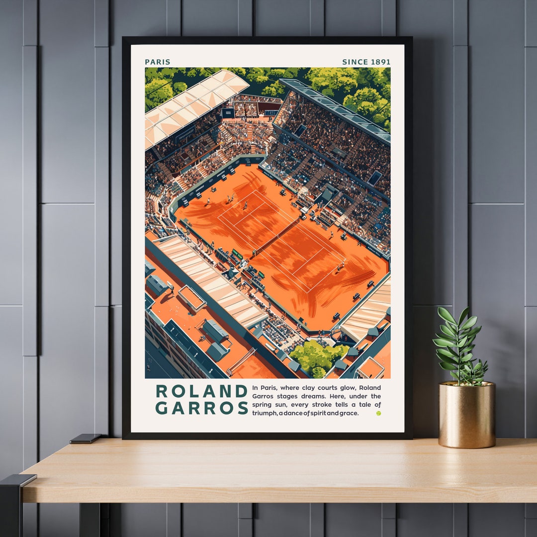 Roland Garros Poster Roland Garros Print Tennis Poster - Etsy