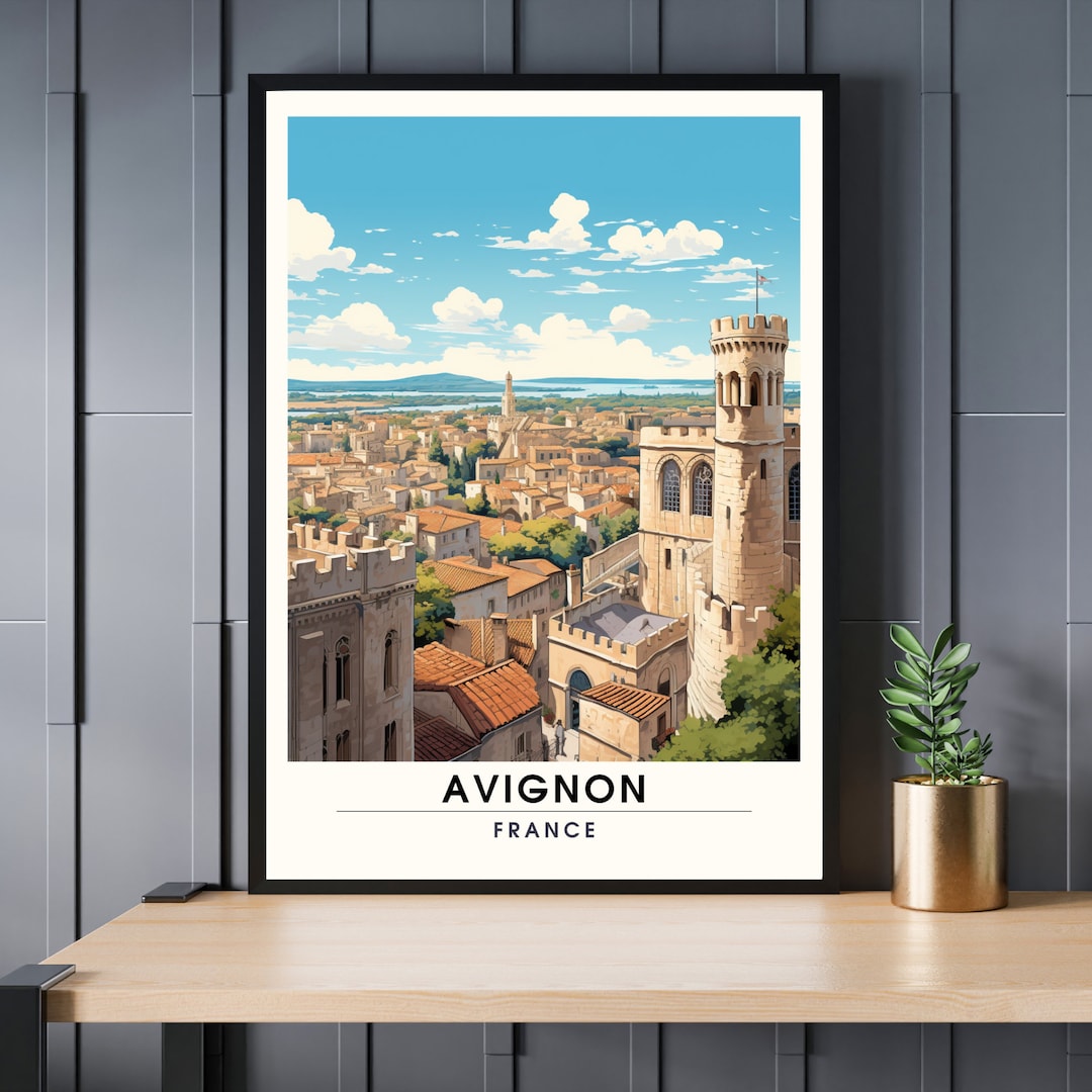 Poster Avignon | Avignon Print | Travel Poster Avignon, France | Provence Poster - Etsy
