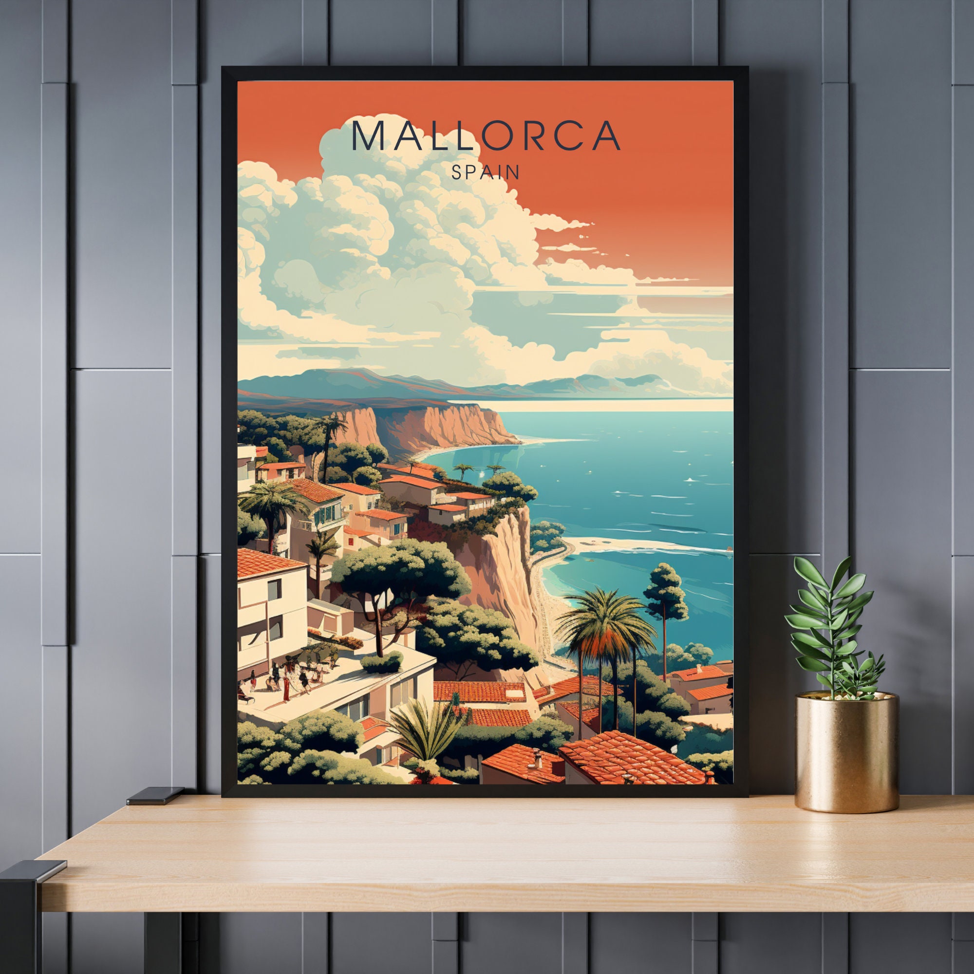 Mallorca Spain Poster Mallorca Print Spain Poster - Etsy