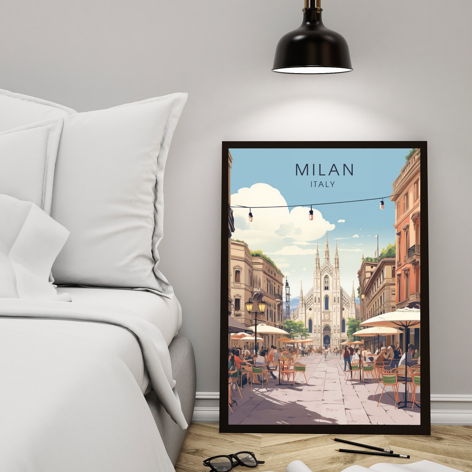 Milan Poster Travel Poster Italy Milan Duomo - Etsy