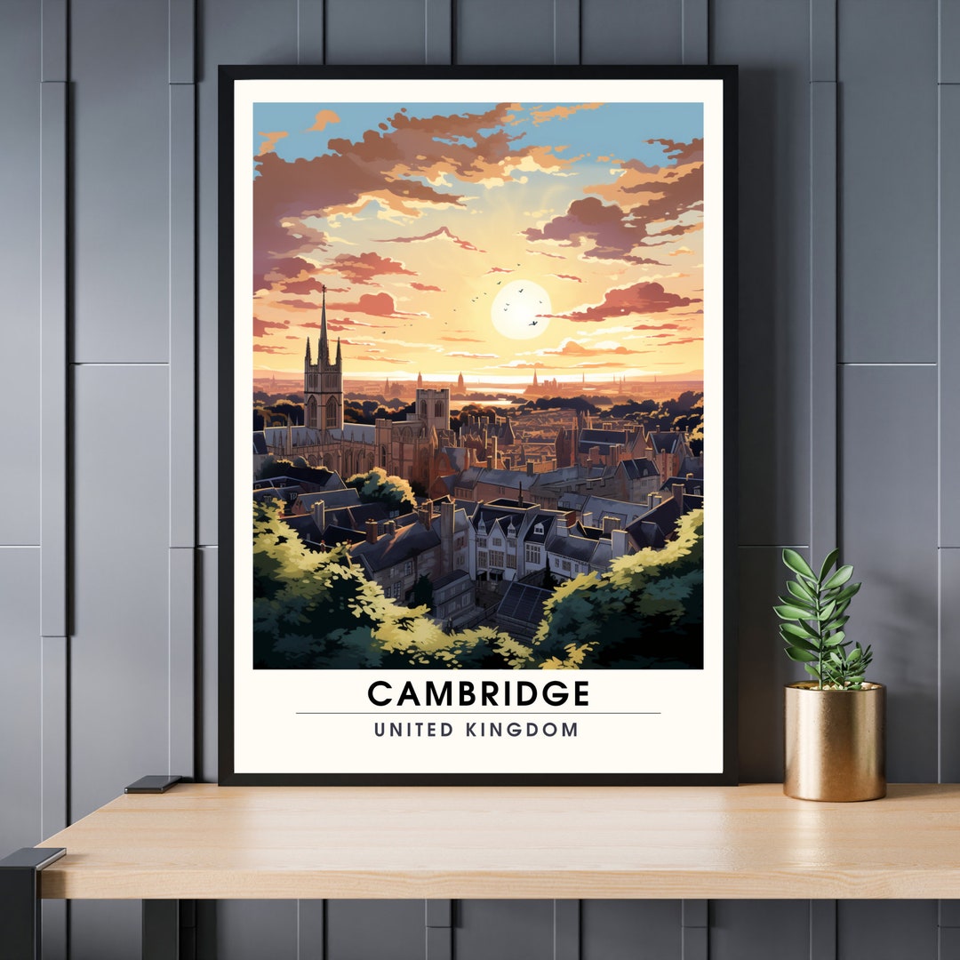 Cambridge Poster | Cambridge Travel Print | Cambridge Print ...