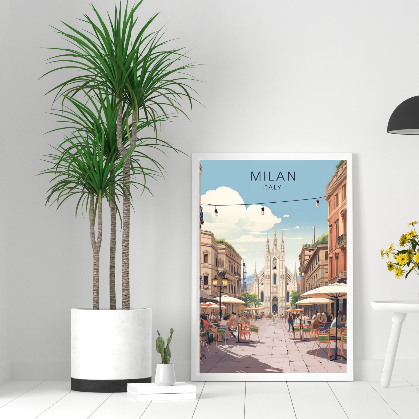 Milan Poster Travel Poster Italy Milan Duomo - Etsy