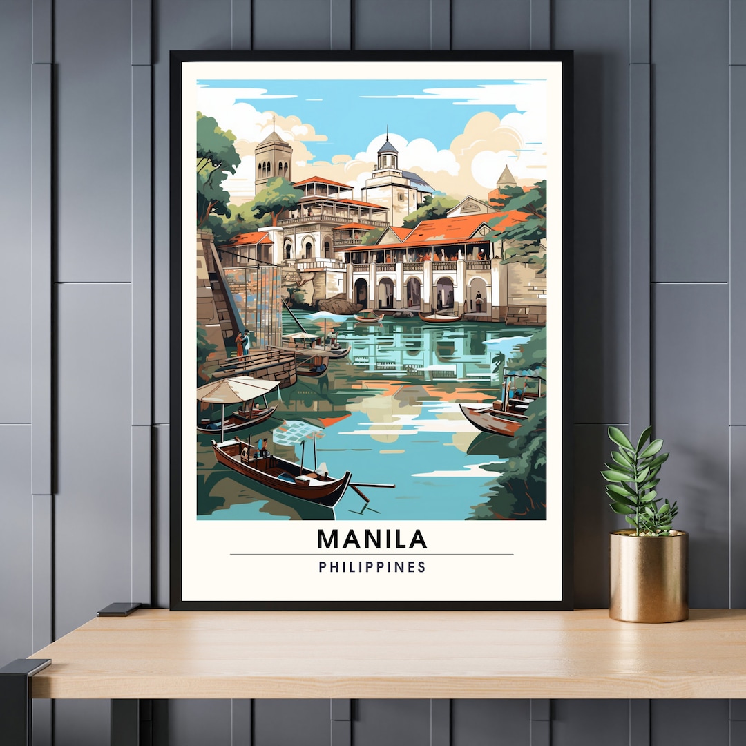 Printing Manila, Philippines | Manila Travel Poster - Etsy