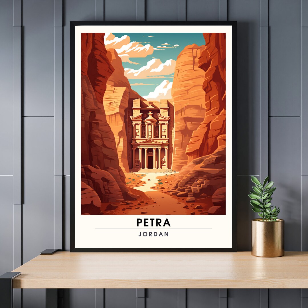 Print Petra, Jordan | Petra Travel Poster - Etsy