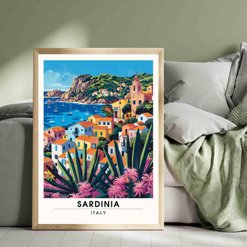 Sardinia Poster | Sardinia, Italy Print | Italy Travel Print - Etsy