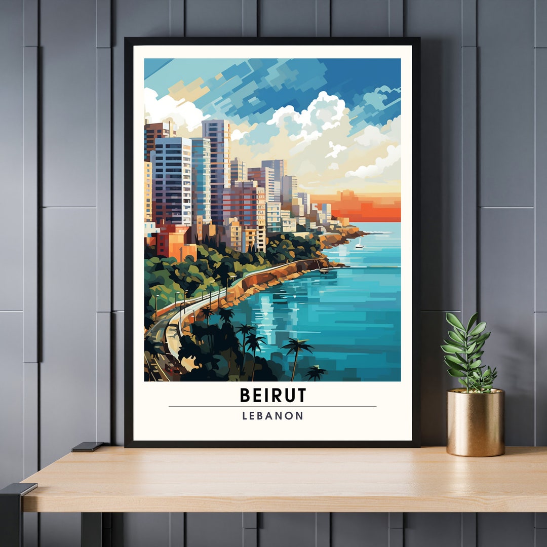 Beirut Print | Beirut, Lebanon Travel Poster | Beirut Travel Poster ...