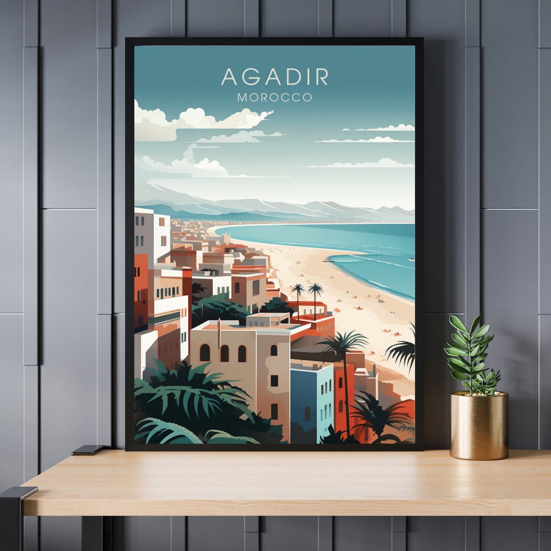 Poster Agadir Morocco Agadir Printing - Etsy