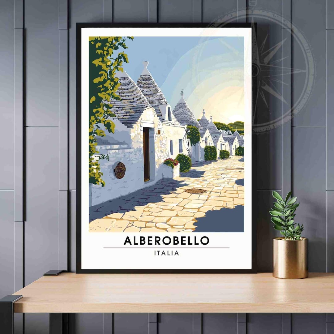 Alberobello Poster | Alberobello Travel Print - the Trulli - Etsy