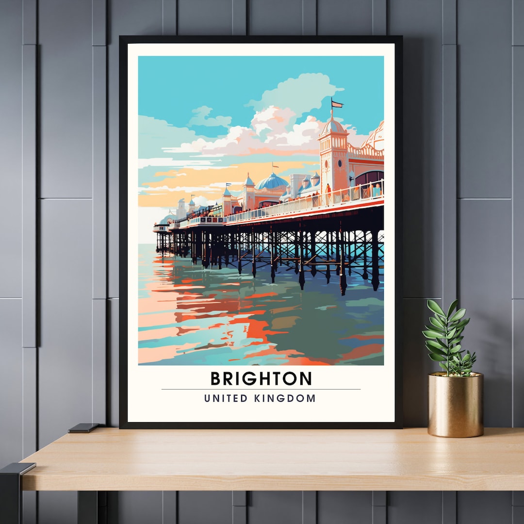 Brighton Poster - Brighton Travel Poster - Brighton Print - Etsy UK