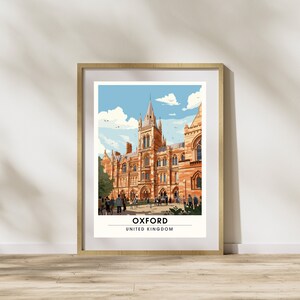 Oxford Poster | Oxford Travel Print | Oxford Print | United Kingdom ...