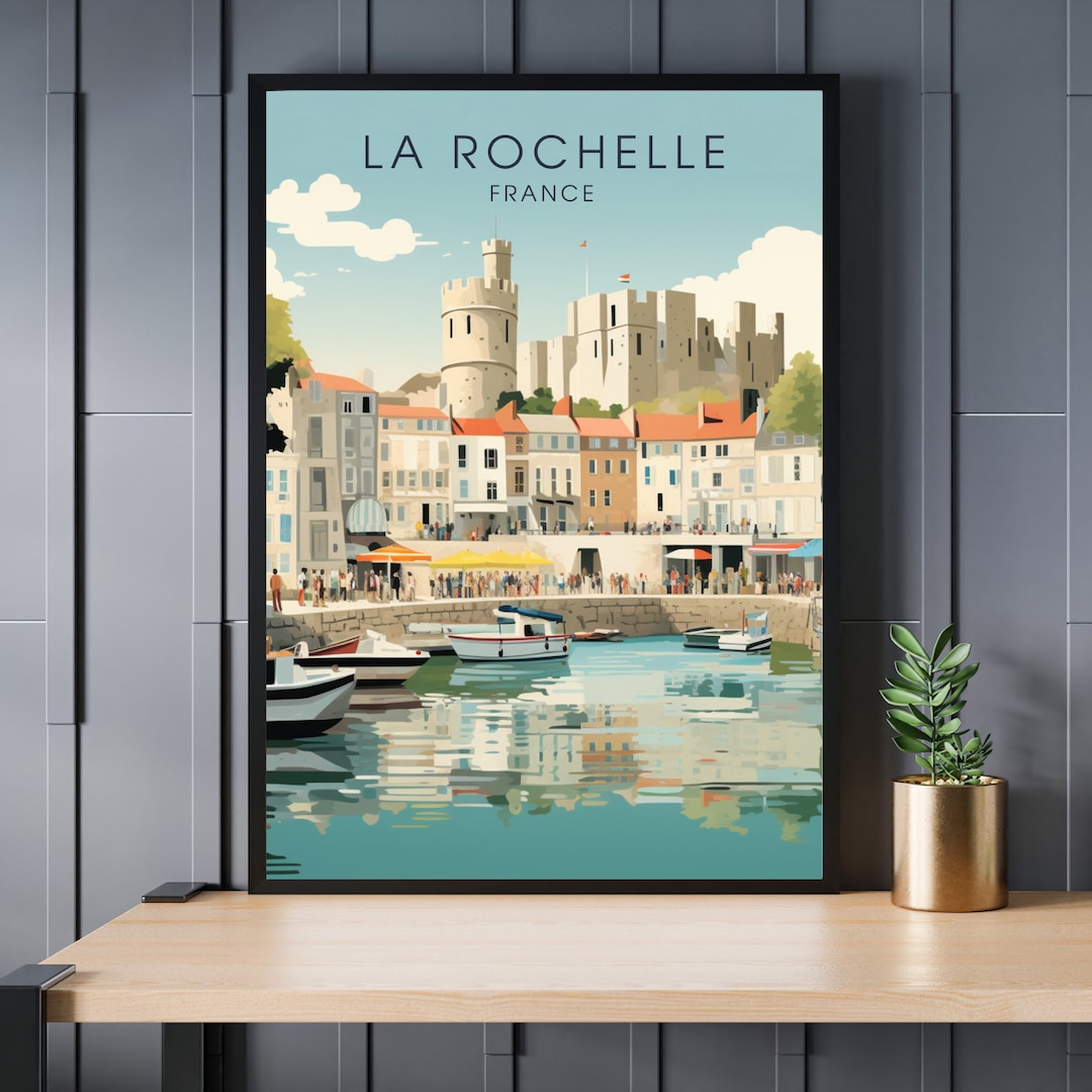 La Rochelle Poster, La Rochelle Travel Print, La Rochelle Travel Poster ...