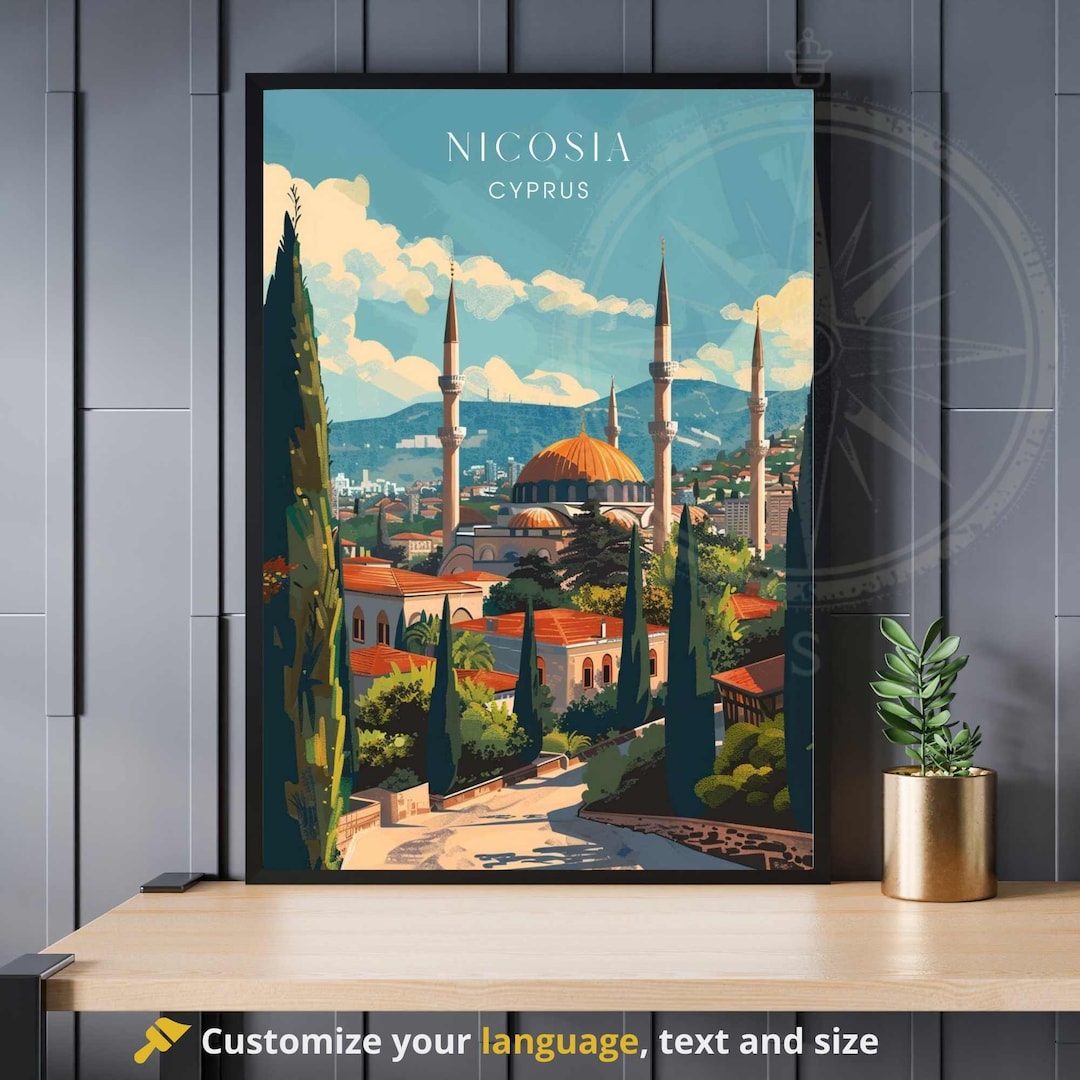 Nicosia Poster Travel Print Nicosia, Cyprus SELIMIYE MOSQUE - Etsy