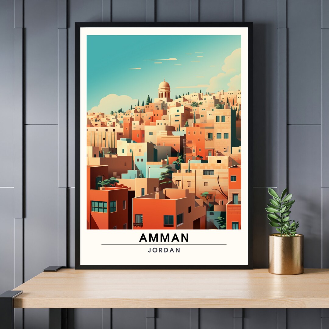 Print Amman, Jordan | Amman Travel Print | Jordan Travel Poster - Etsy