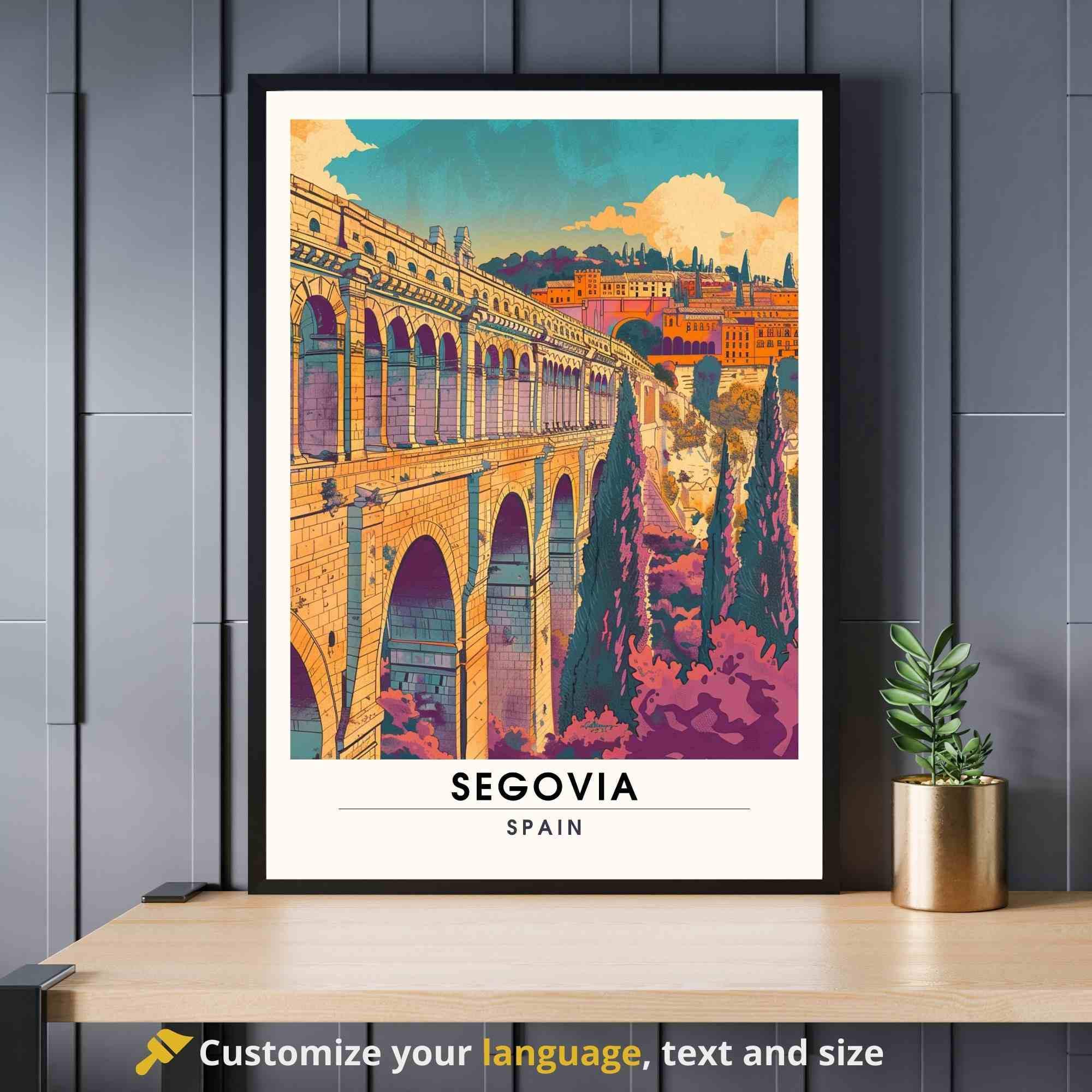 Segovia Poster| Segovia Print - Aqueduct of Segovia, Spain - Etsy