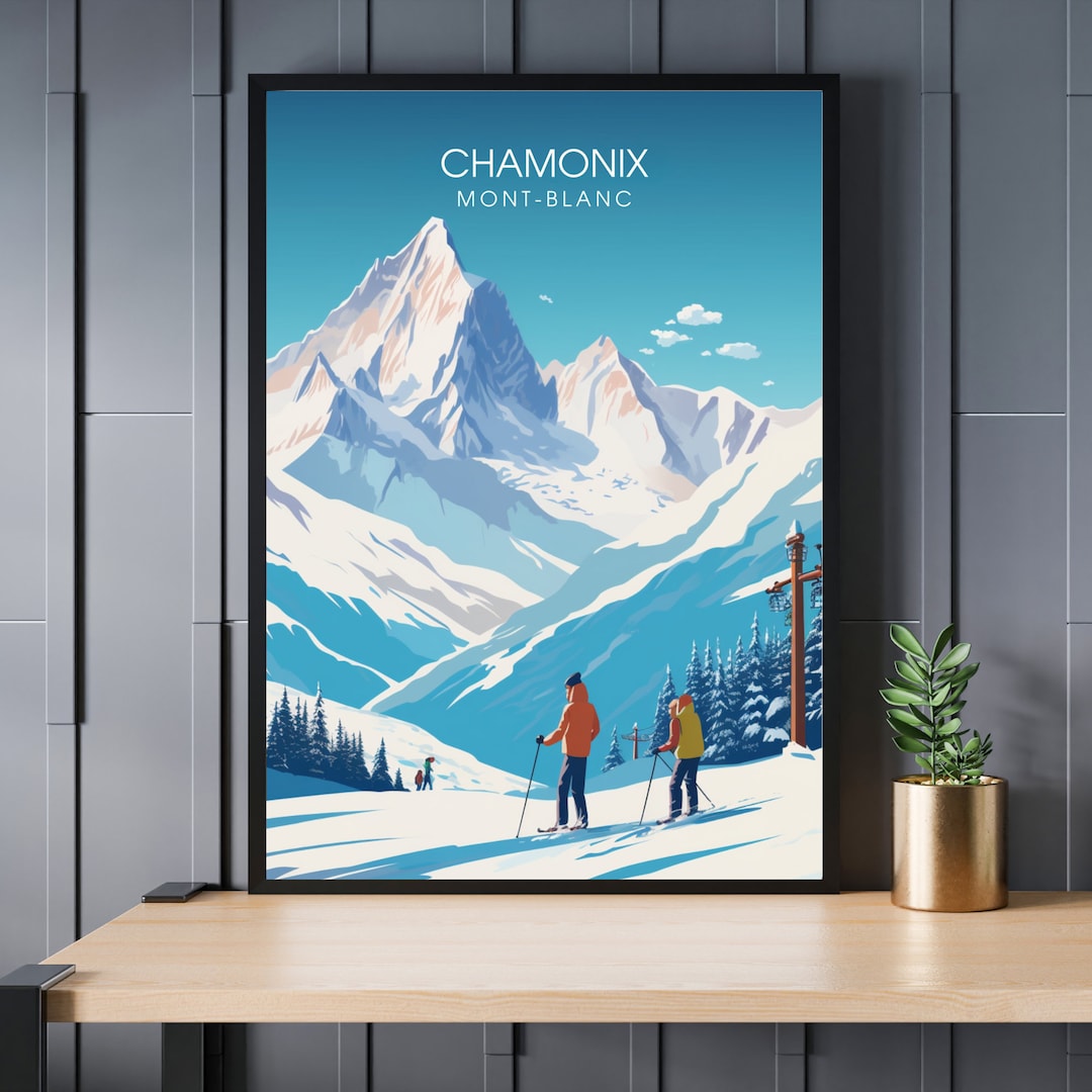 Chamonix-mont-blanc Print Chamonix Poster Chamonix-mont-blanc Travel ...