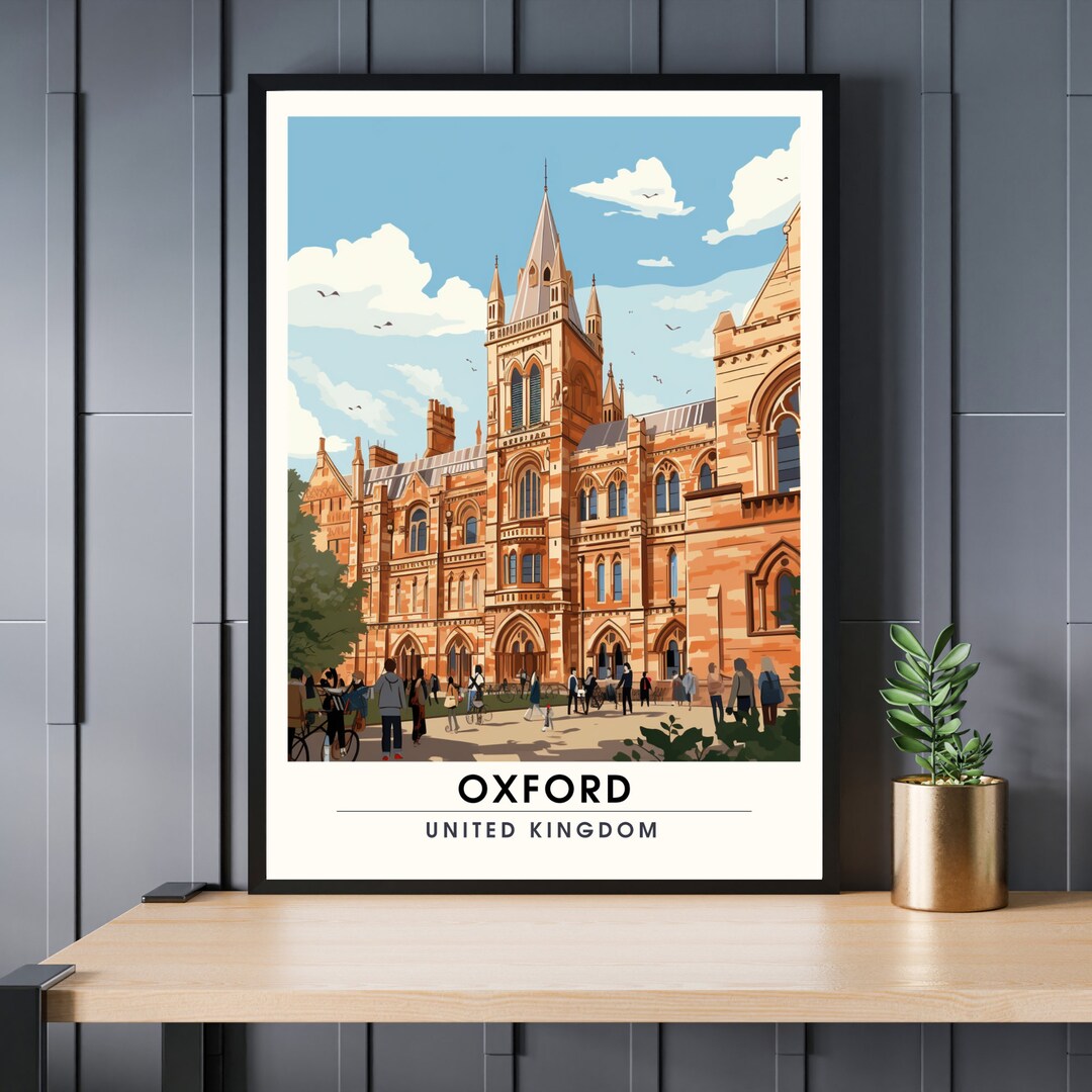 Oxford Poster | Oxford Travel Print | Oxford Print | United Kingdom ...